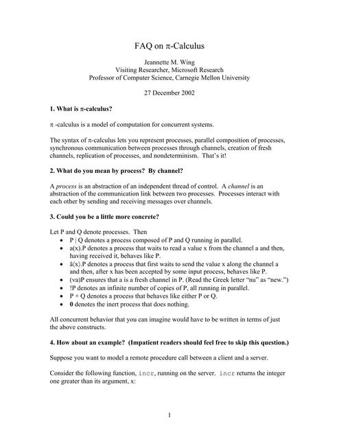 Faq On Π Calculus Hackernews Udocz 
