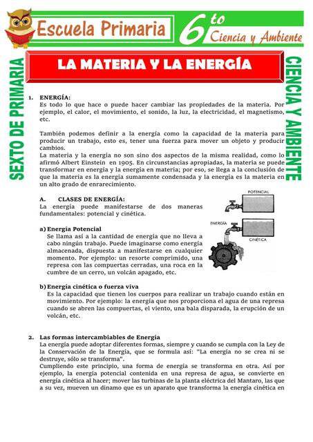 Materia y energía: concepto, propiedades, elementos, compuestos y ...