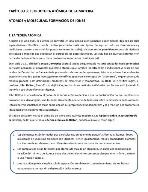 Estructura Atómica de la Materia | Aprende Todo de Medicina | uDocz