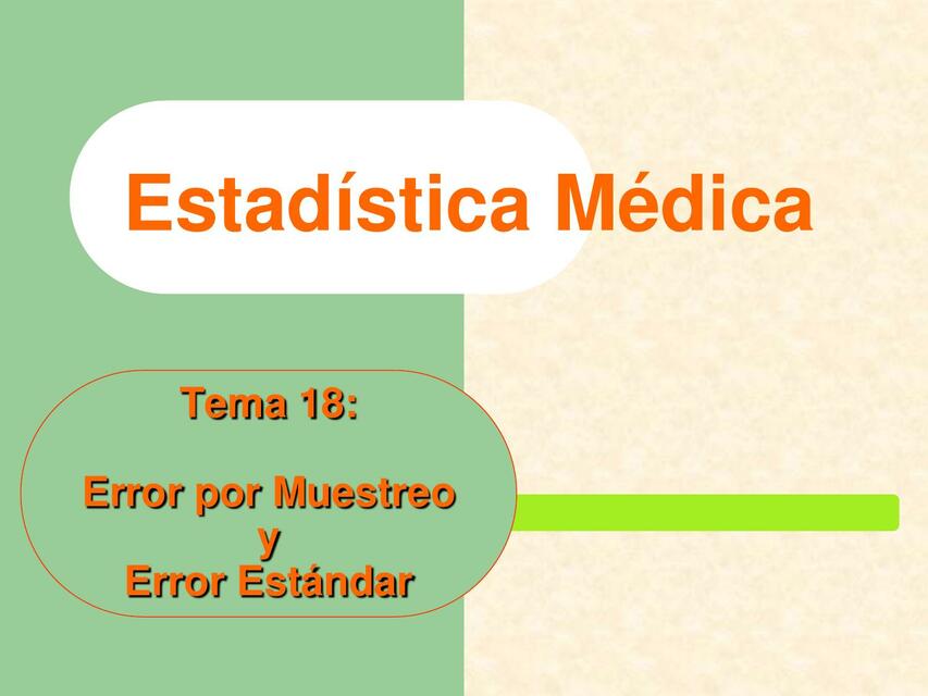 📊Tema 18: Error y error de muestreo - 🔢Estadistica Medica📊 | Dra Odalis ...