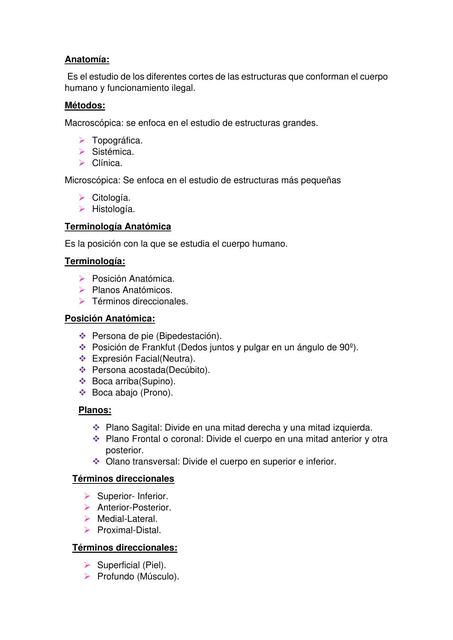 Anatomía | Paula Chumbita Almonacid | uDocz