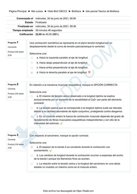 2do parcial Teórico de Biofísica | Soledad Gonzalez | uDocz