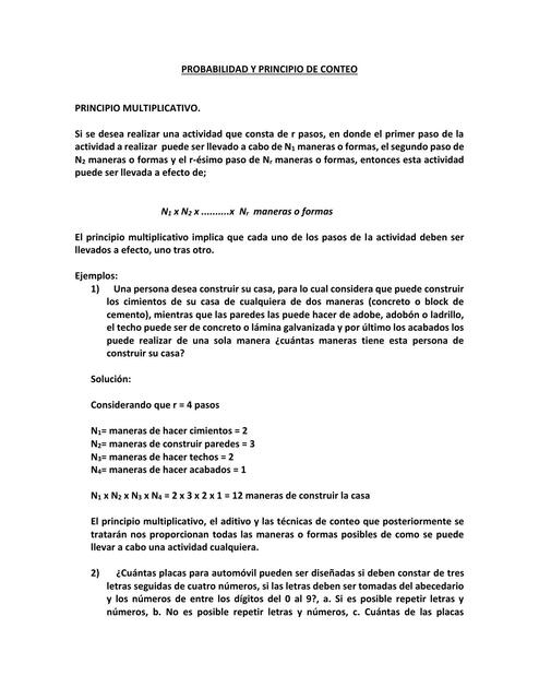 Probabilidad y Principio de Conteo | Bruno Perez | uDocz