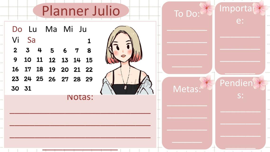 Planner Julio Rosa | Carina López | uDocz