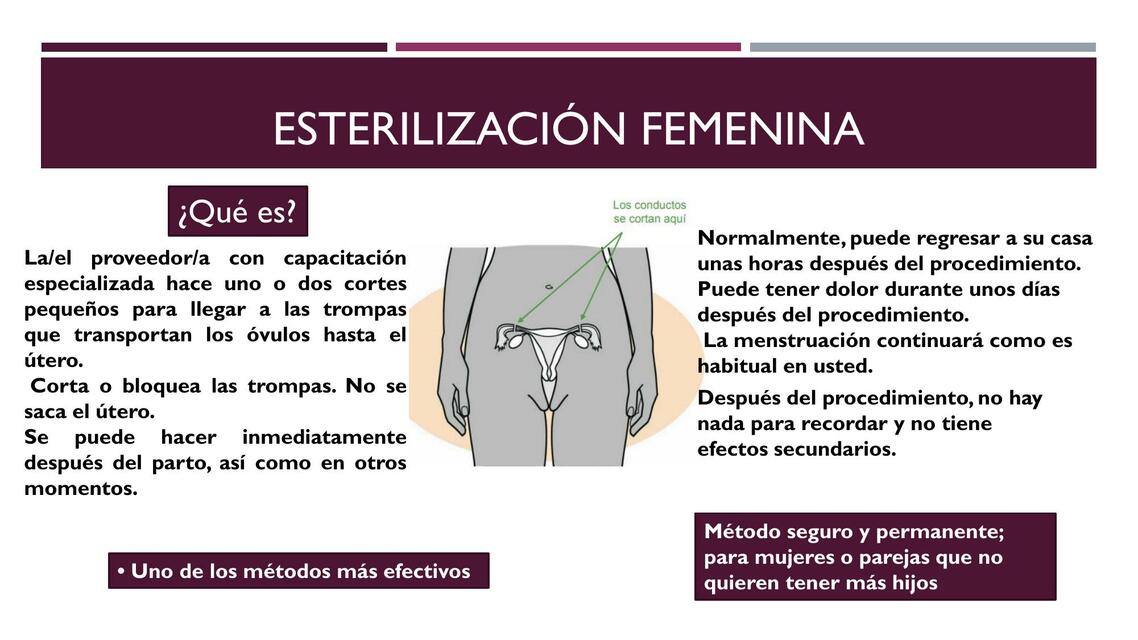 Métodos Anticonceptivos Definitivos | Medicina Óptima | uDocz