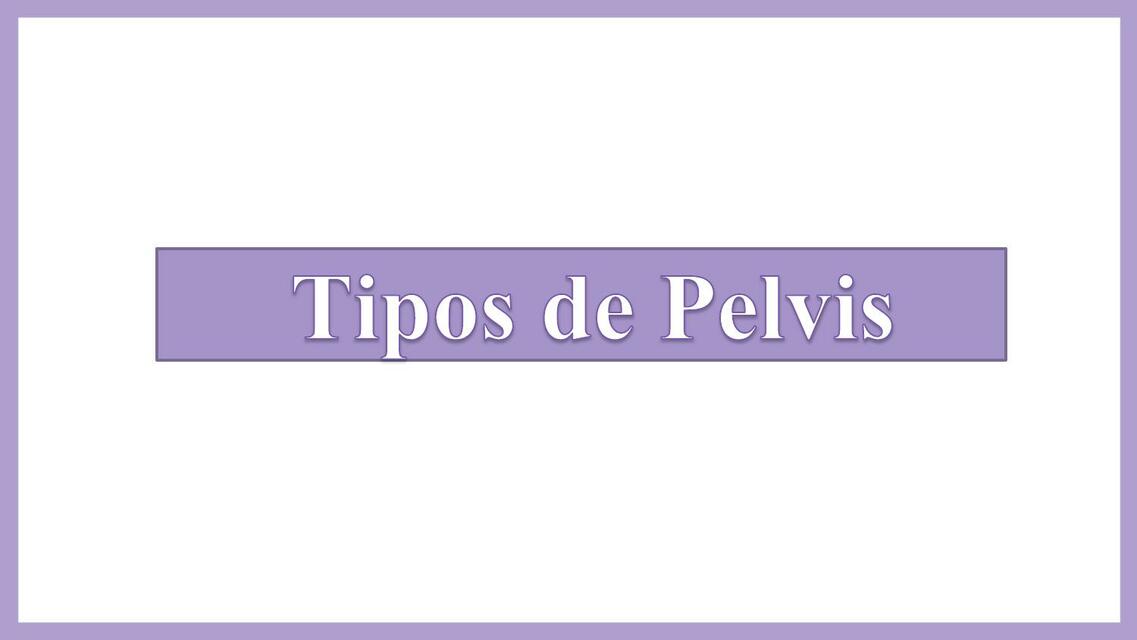 Tipos De Pelvis Medicina óptima Udocz