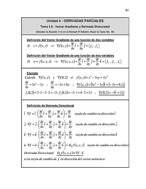 Vector Gradiente y Derivada Direccional | Alejandro Bonifacio Quispe ...