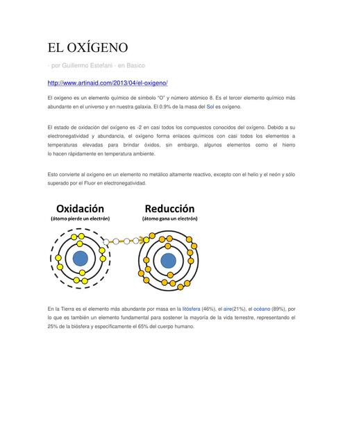 Oxígeno | Aprende Todo de Medicina | uDocz