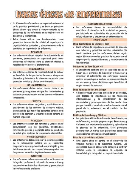 Bases éticas de Enfermería | Linda Milena León Gómez | uDocz