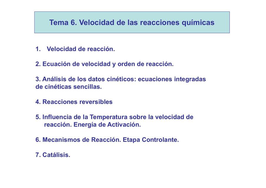 Velocidad de Reacción | Aprende Todo de Medicina | uDocz