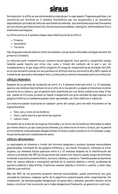 Sífilis | Valentina Lopez | uDocz