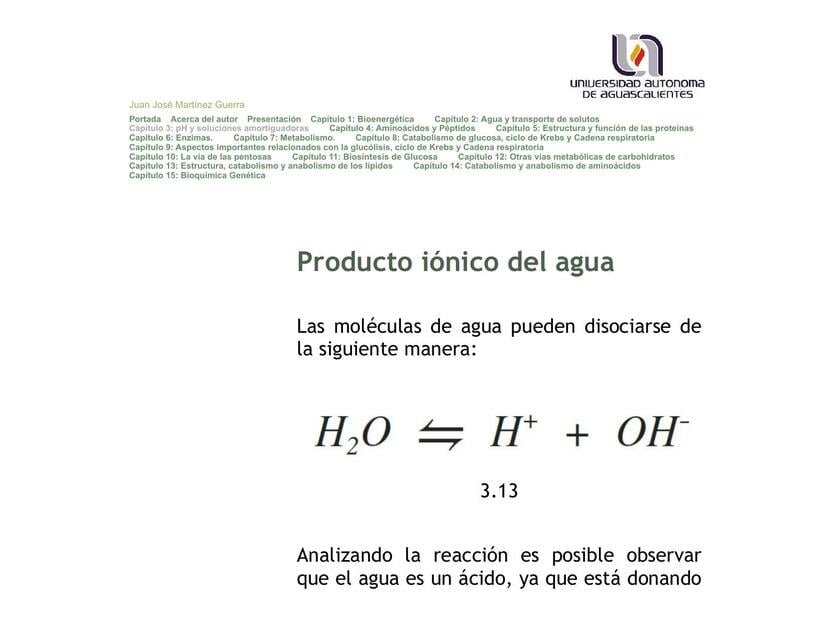 Producto iónico de agua | Aprende Todo de Medicina | uDocz