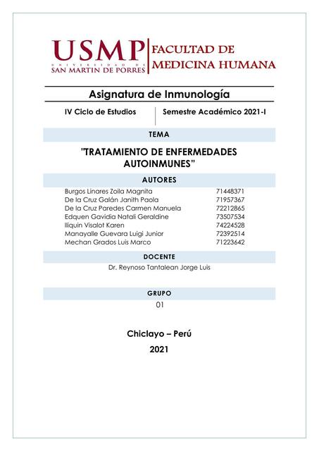 TRATAMIENTO DE ENFERMEDADES AUTOINMUNES | Tiroxina Med | uDocz