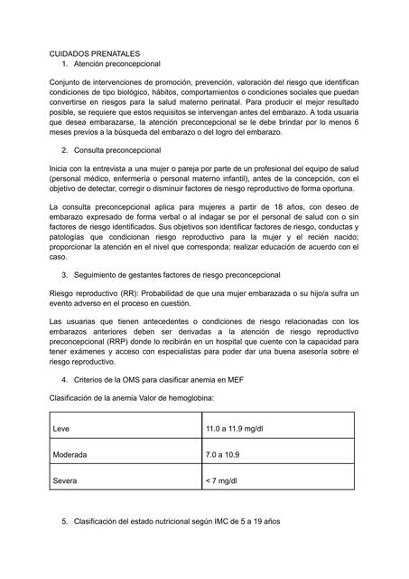 Cuidados prenatales | Torres | uDocz