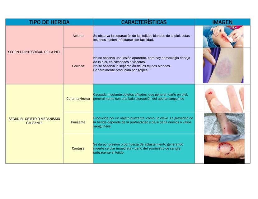 Tipo de herida | Isis García | uDocz