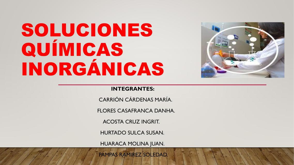 Soluciones quimicas inorganicas | Deysin Alarcon | uDocz