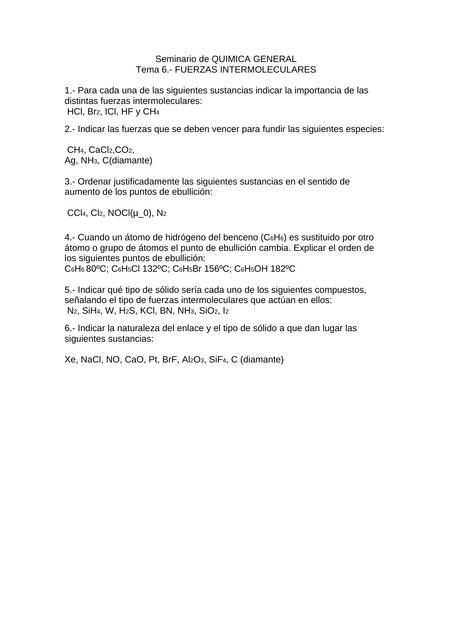 Seminario: Fuerzas intermoleculares | Aprende Todo de Medicina | uDocz