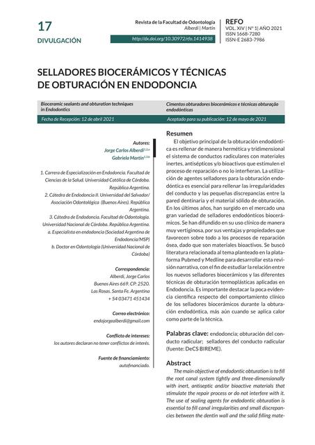 Selladores Biocerámicos y Técnicas de Obturación en Endodoncia | Leslie ...
