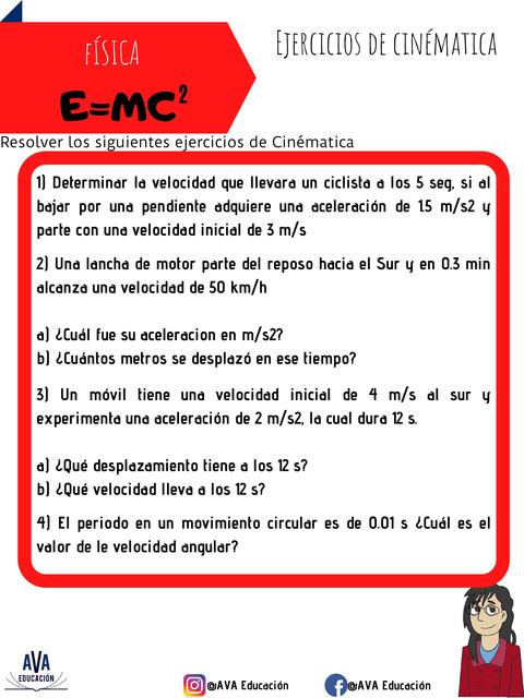 Ejercicios Resueltos Cinematica 3 Movimiento Fsica