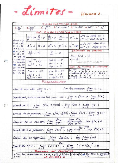 Límites - Apunte | Sol.P | uDocz