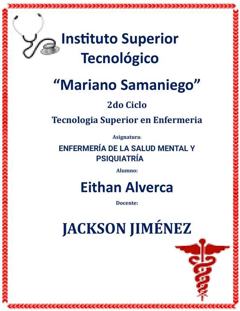 Enfermería de la salud mental y psiquiatría | Eithan Alverca | uDocz