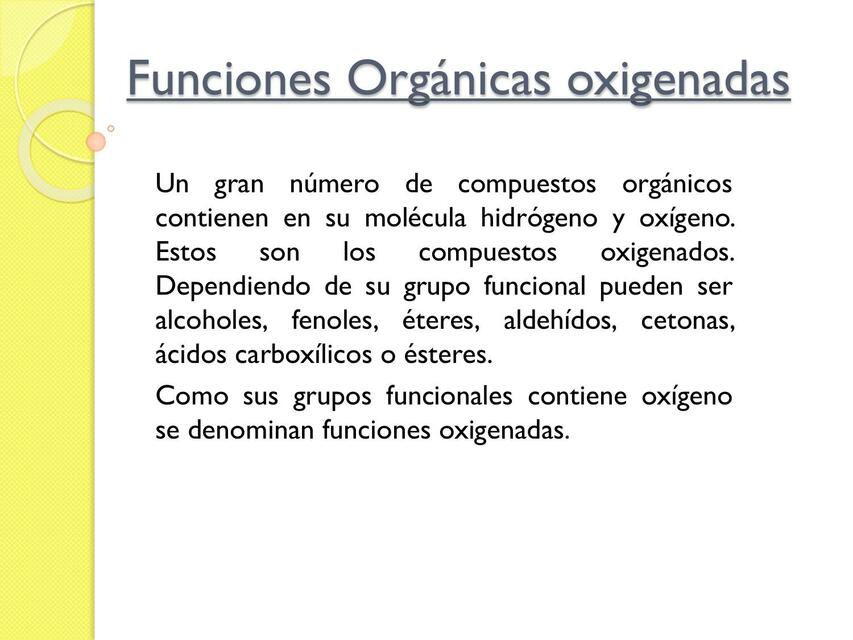 Funciones oxigenadas | Aprende Todo de Medicina | uDocz