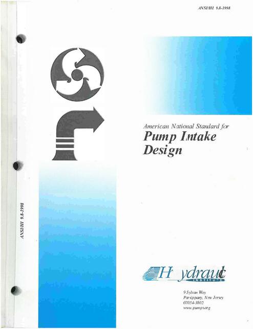 Pump Intake Design | Ricardo Cervantes | uDocz