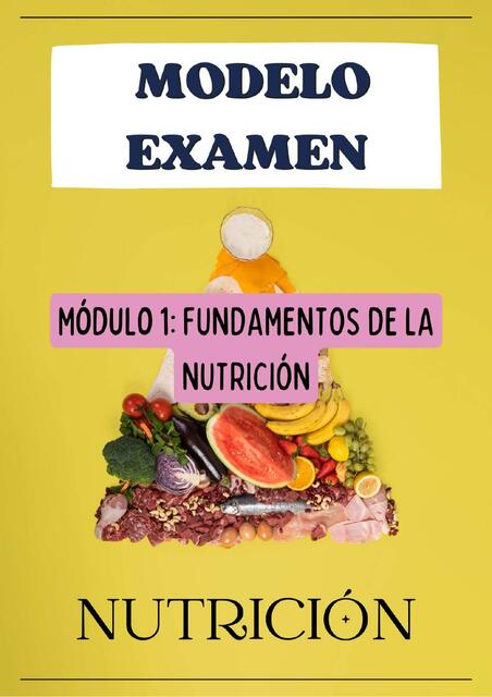🍇Modelo de examen: módulo 1 fundamentos de la nutr | Dra Odalis Moreno | uDocz