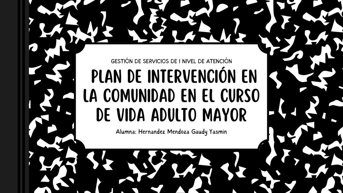 Plan de intervención en la comunidad en el curso de vida adulto mayor | Yasmin Hernández | uDocz