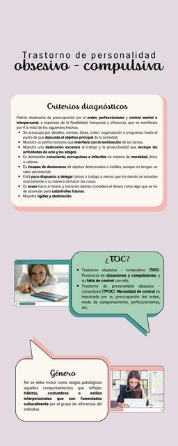 Transtorno De Personalidad Obsesivo Compulsiva Claudia Quispe Udocz