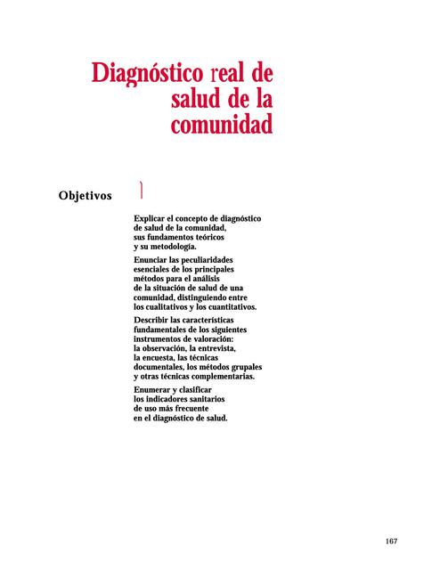 Diagnóstico Real de Salud de la Comunidad | Medicina y Farmacia | uDocz