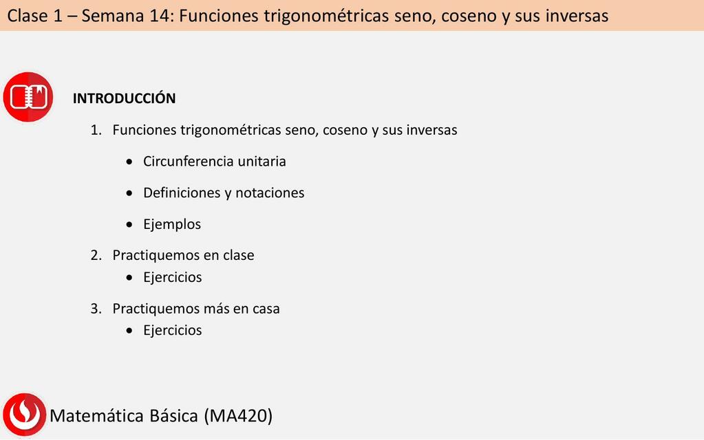 Funciones Trigonométricas Seno Coseno Y Sus Inversas Sebastián