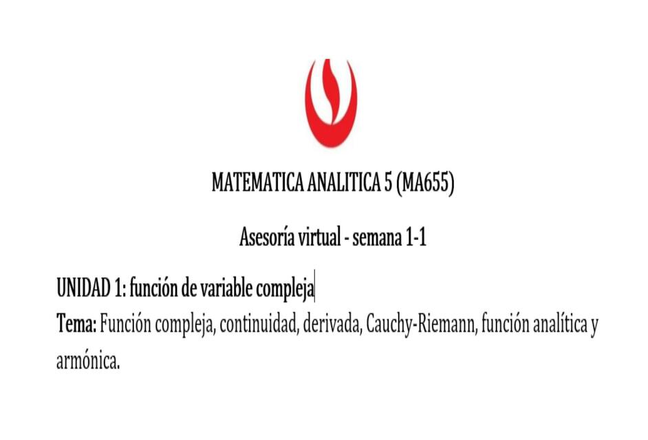 Flashcards de Función Compleja, Continuidad, Derivada, Cauchy-Riemann ...