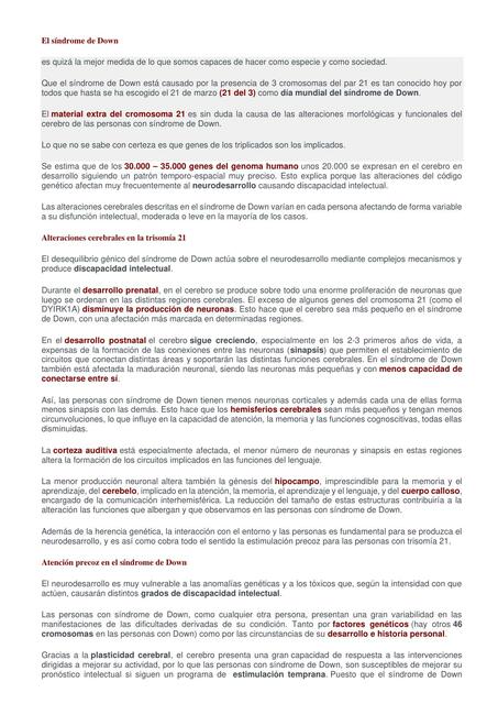 El Síndrome de Down | Keicy Tello | uDocz