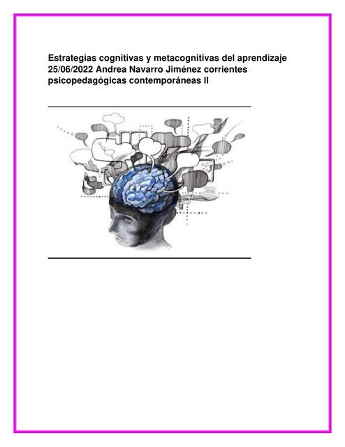 Estrategias Cognitivas y Metacognitivas | Andrea Navarro | uDocz