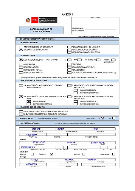 Formulario Único de Edificación | fideldoc | uDocz