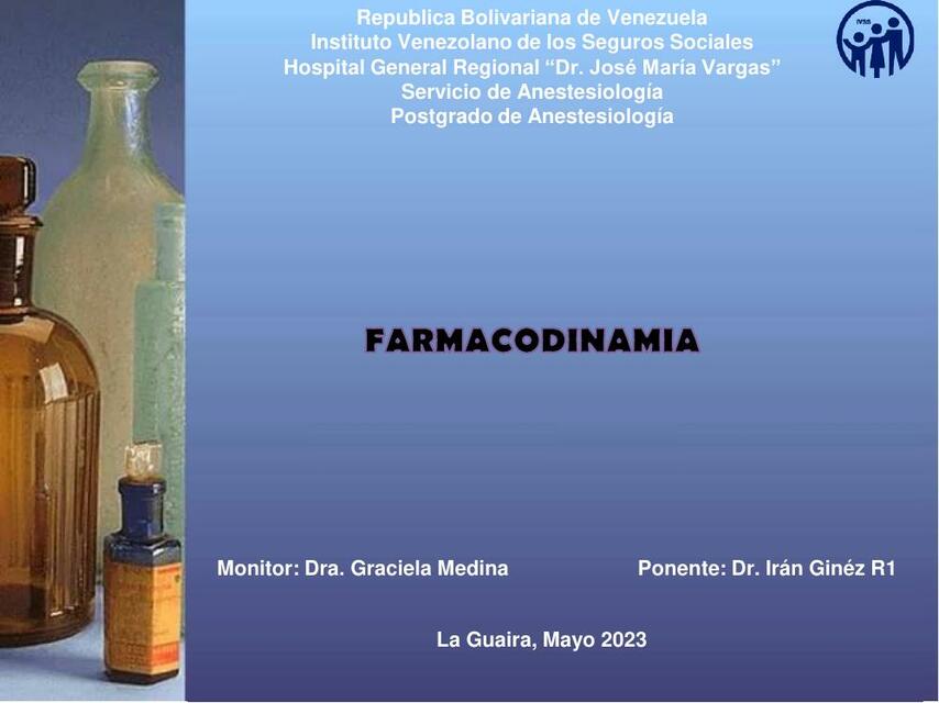 Farmacodinamia | Irán Ginéz | uDocz