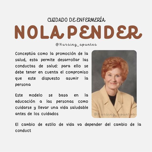 Nola Pender | nursing apuntes | uDocz
