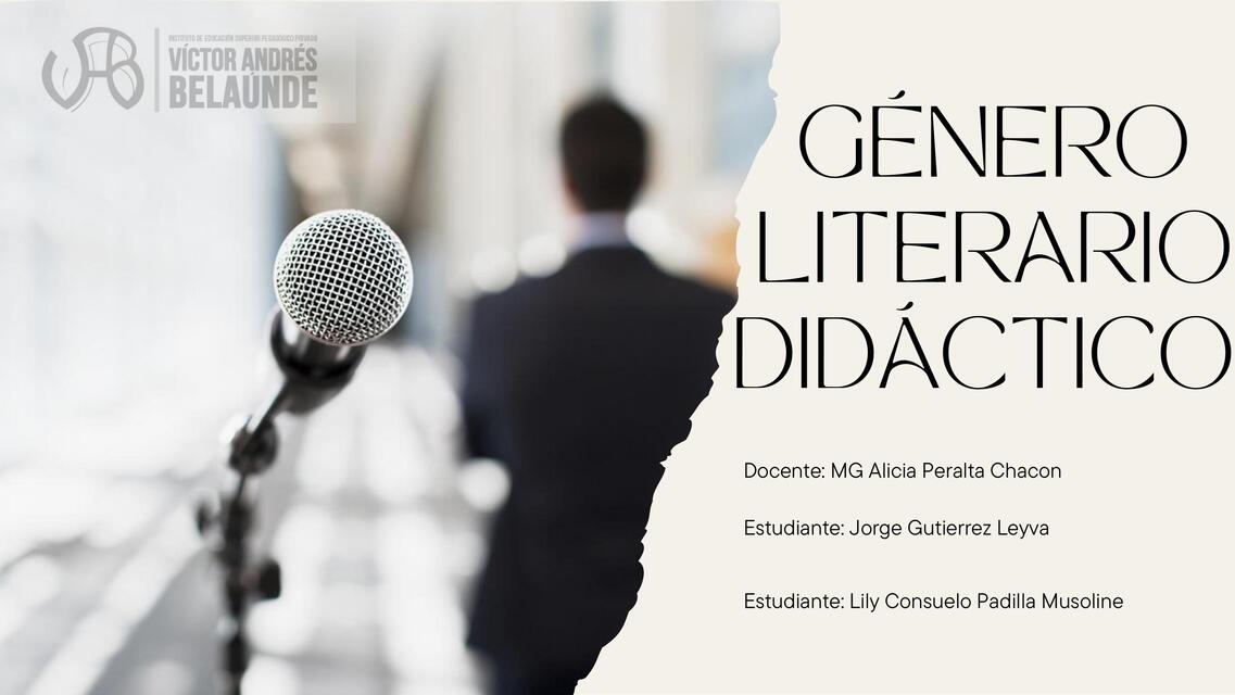 Género literario Didáctico | Jorge Gutierrez | uDocz