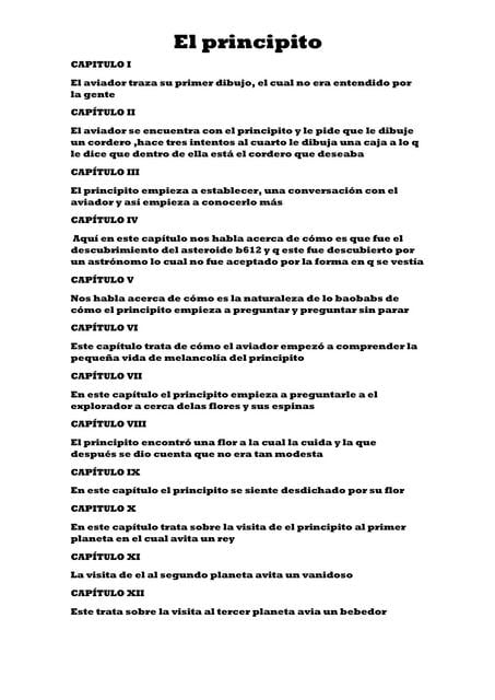 Capitulos El Principito