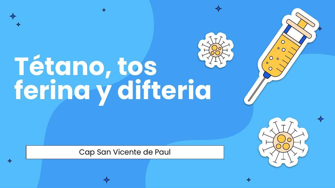 Tétano tos ferina y difteria DPT | Notas Clínicas | uDocz