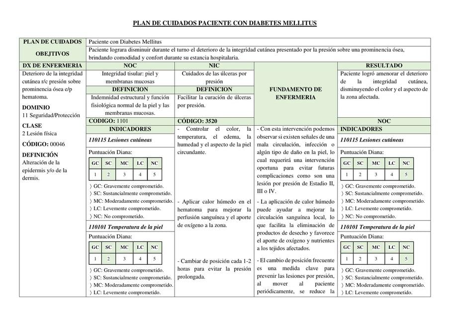 Plan de cuidados en paciente con Diabetes Mellitus | Linda Milena León ...