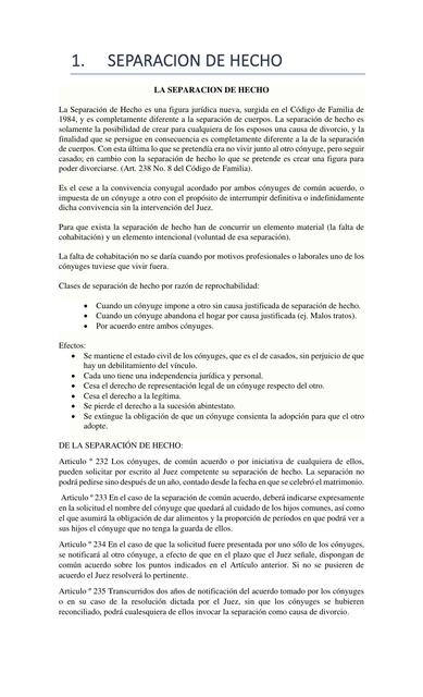 Separación de Hecho | lourdes | uDocz