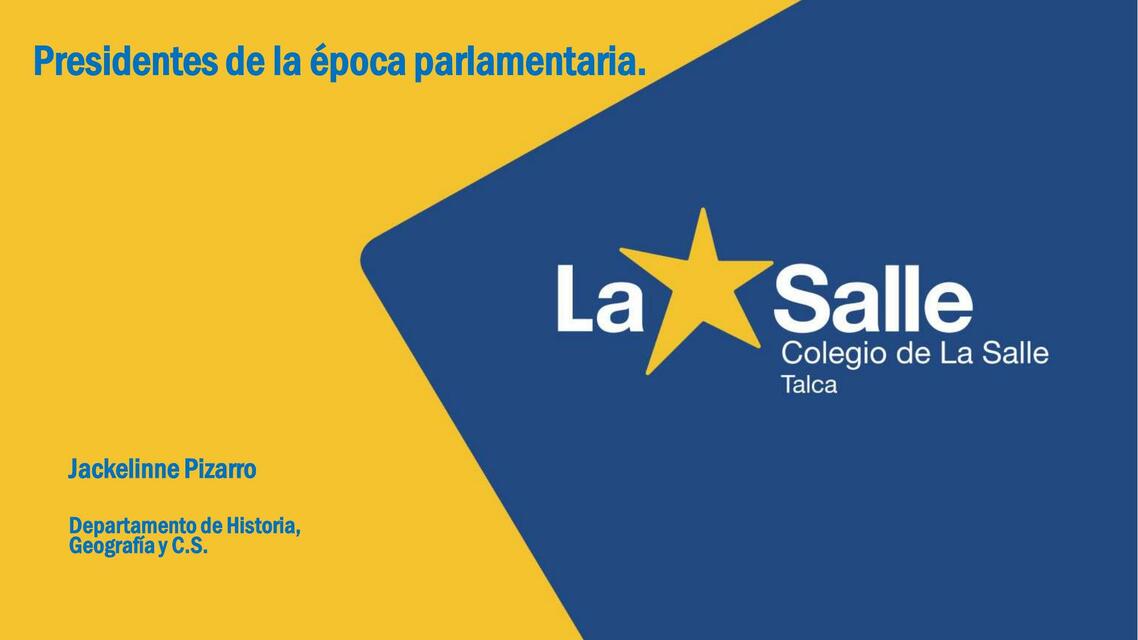 Presidentes de la Época Parlamentaria | CONSUELO PAZ RAMIREZ LOPEZ | uDocz