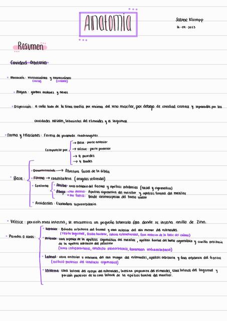 Anatomía | Sabine Klumpp | uDocz