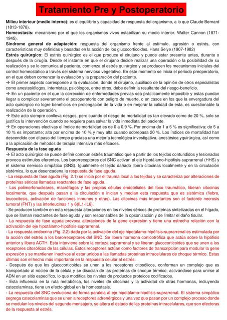 Tratamiento Pre y Postoperatorio | RoseMedScience ( Rose Mary Favier ...
