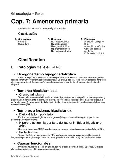 Amenorrea primaria | marcos | uDocz
