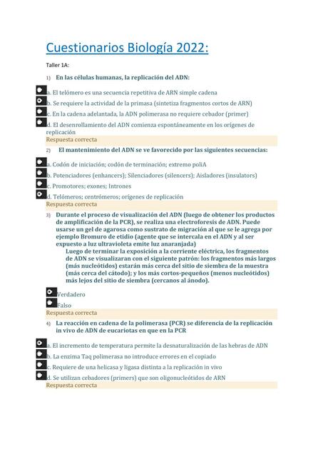 Cuestionario de Biología | Johanna | uDocz