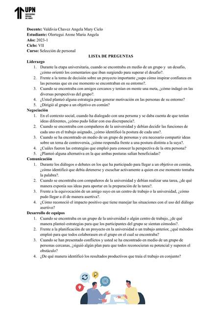 Preguntas Star según competencias | Mariangela | uDocz