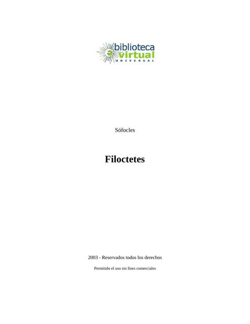 Filoctétes de Sófocles | Agus romero | uDocz